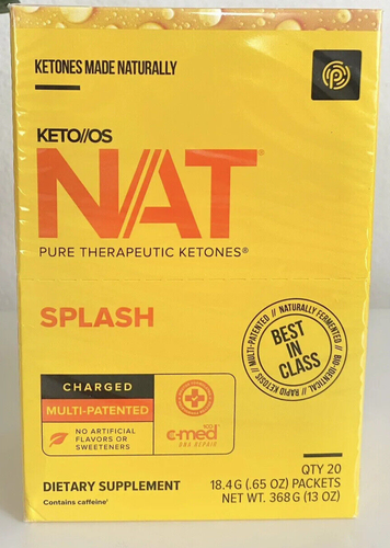 Pruvit Keto OS NAT Ketones Charged 20 Packets Splash - NEW Box - Free ...