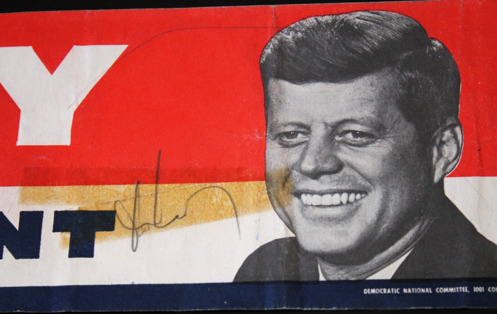 John F. Kennedy ~ Signed Autographed Presidential Campaign Sticker JFK ...