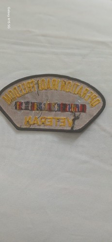 Patch US Military Veteran Operation Iraqi Freedom hat Jacket Shadow Box ...