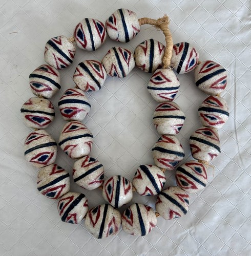 Strand of Vintage Javanese Bicone Wound King Krobo Beads Eyes | eBay