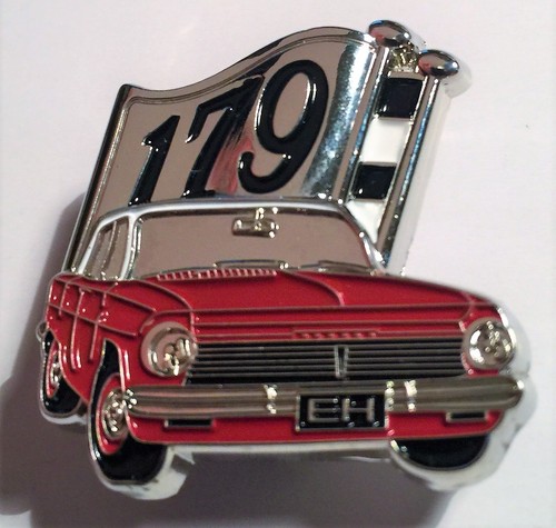 EH Holden (Red) Quality Metal 179 Flag Car Badge, Hat Pin, Lapel Pin, 2 ...