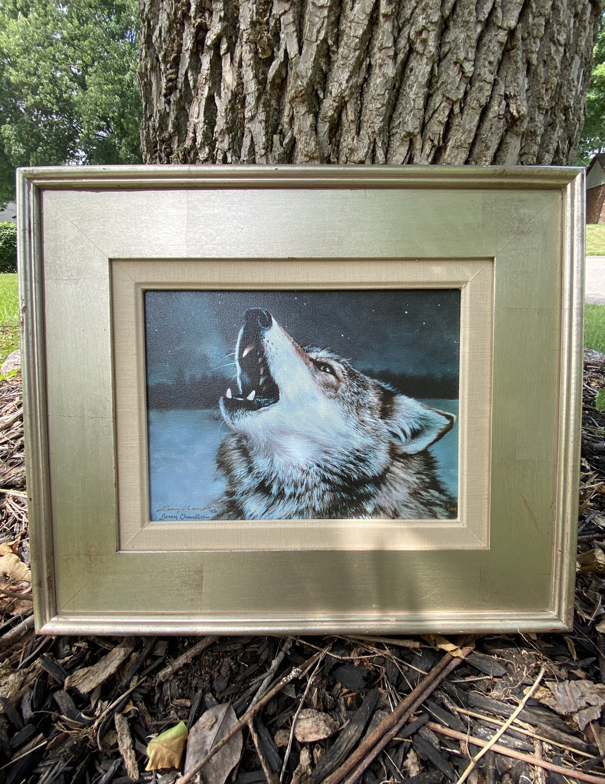 Framed Matted Ltd Ed Giclee Print The Howl Of the Wolf Larry Chandler ...