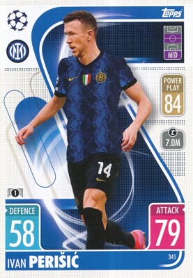 341 INTER MILAN - IVAN PERISIC - CROATIA CARD TOPPS CHAMPIONS LEAGUE ...