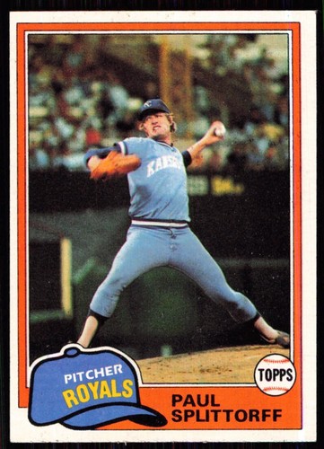 1981 Topps Paul Splittorff Kansas City Royals #218 | eBay