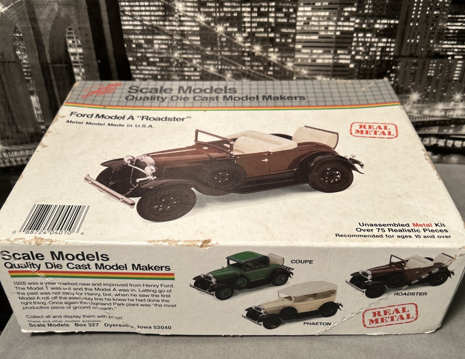 Vintage Ford Model A Roadster Metal Model Car Kit USA New In Open Box ...