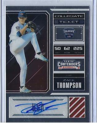 Zack Thompson 2018 Elite Extra College Ticket USA AUTO 96/99 Autograph ...