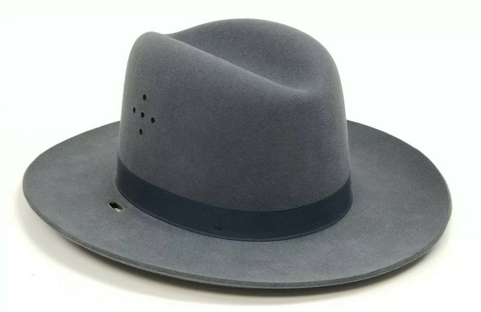 Stratton F42 Felt Self Forming Campaign Sheriff State Trooper Hat Sz 6 ...