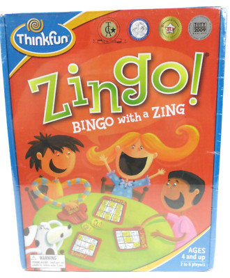 ThinkFun Zingo Bingo with a Zing Board Game 97700 New Sealed 2009 ...