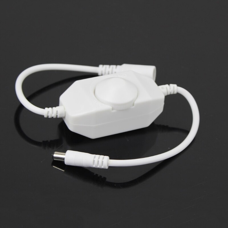 New 12V Manual Dimmer Brightness To for Adapters For LED Single Color ...