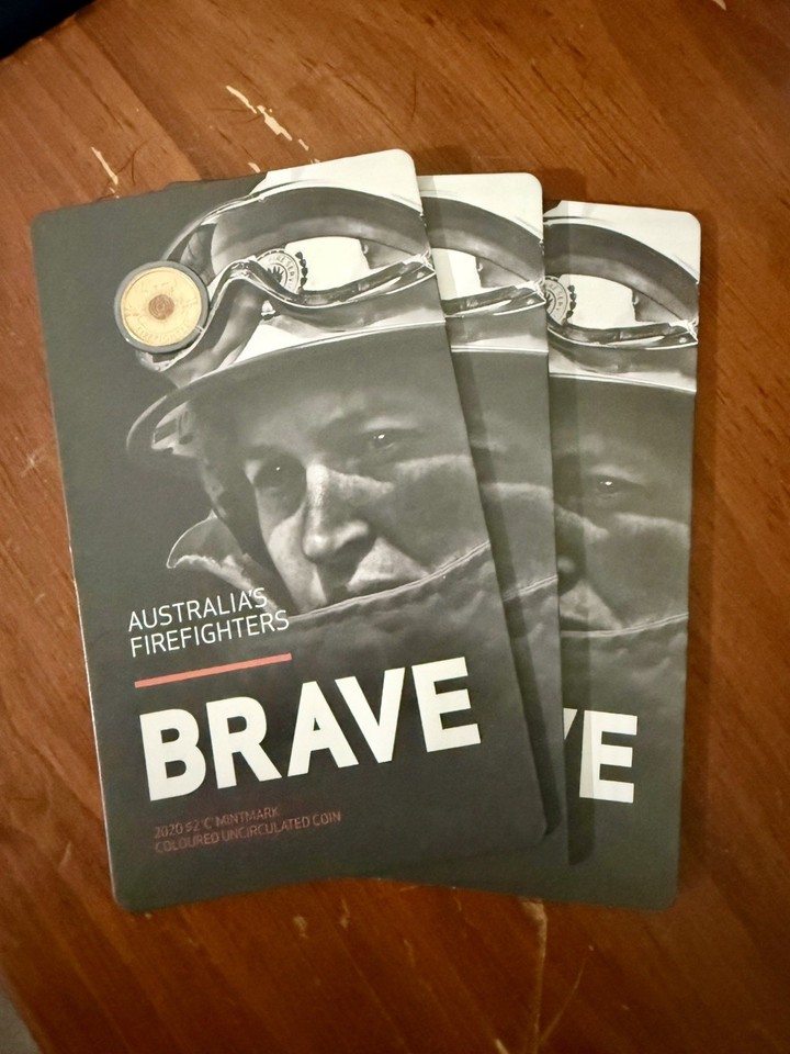 2020 AUSTRALIA'S FIREFIGHTERS BRAVE $2 DOLLAR 'C' MINTMARK COLOUR COIN ...