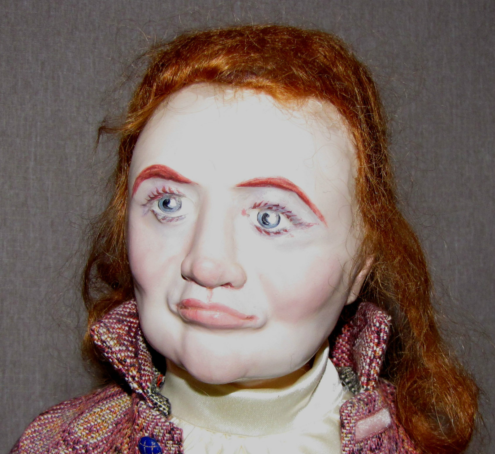 24" Thomas Jefferson Doll Wax over Polyform Artist Faith Wick 1976 ...
