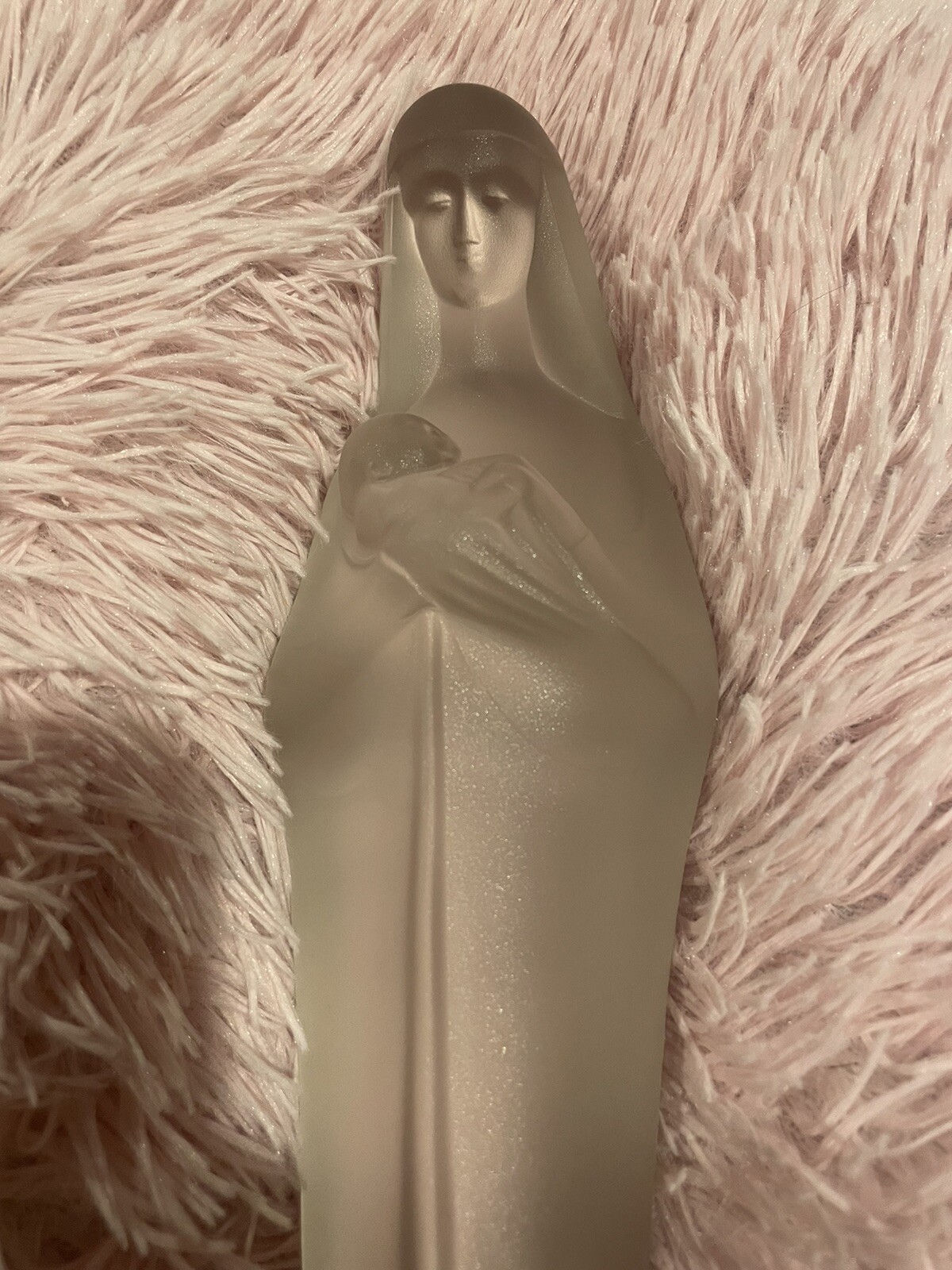 Vintage Stef Uiterwaal Satin Glass Sculpture Madonna and Child 1930s | eBay