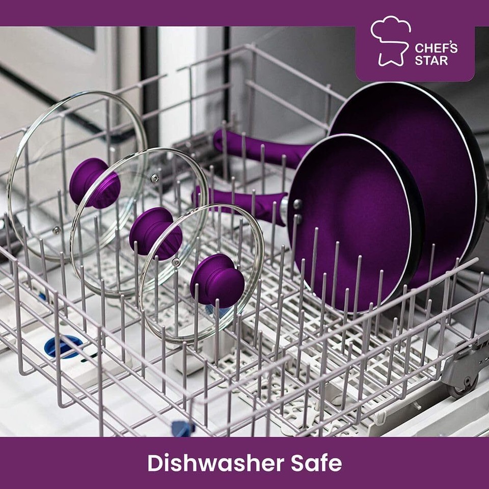 Chef's Star Pots And Pans Set Kitchen Cookware Sets Nonstick Aluminum ...