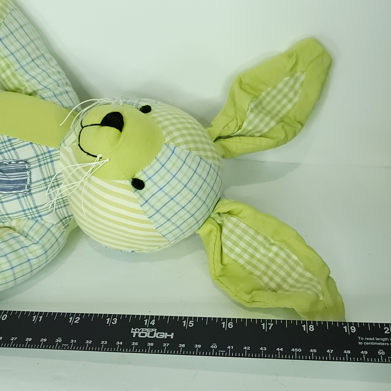 Pottery Barn Blue Green Patchwork Rabbit Bunny Easter Plush Stuffed ...