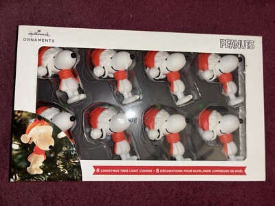 NIB Hallmark Peanuts Snoopy Christmas String Light Covers Set of 8 | eBay