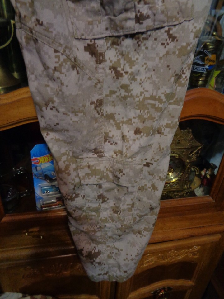 FROG USMC MARPAT LARGE REGULAR TAN DESERT Combat Trouser SEAL AOR1 NEW ...