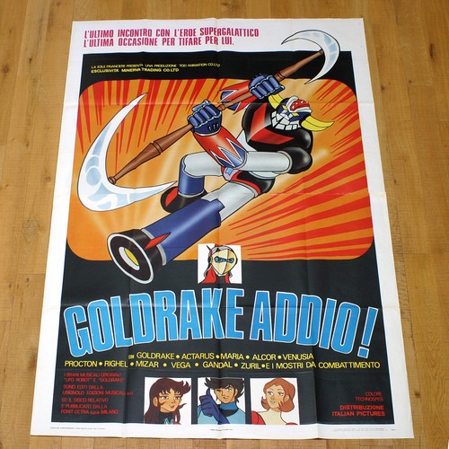 GOLDRAKE ADDIO manifesto poster Animazione Actarus Alcor Maria Venusia ...
