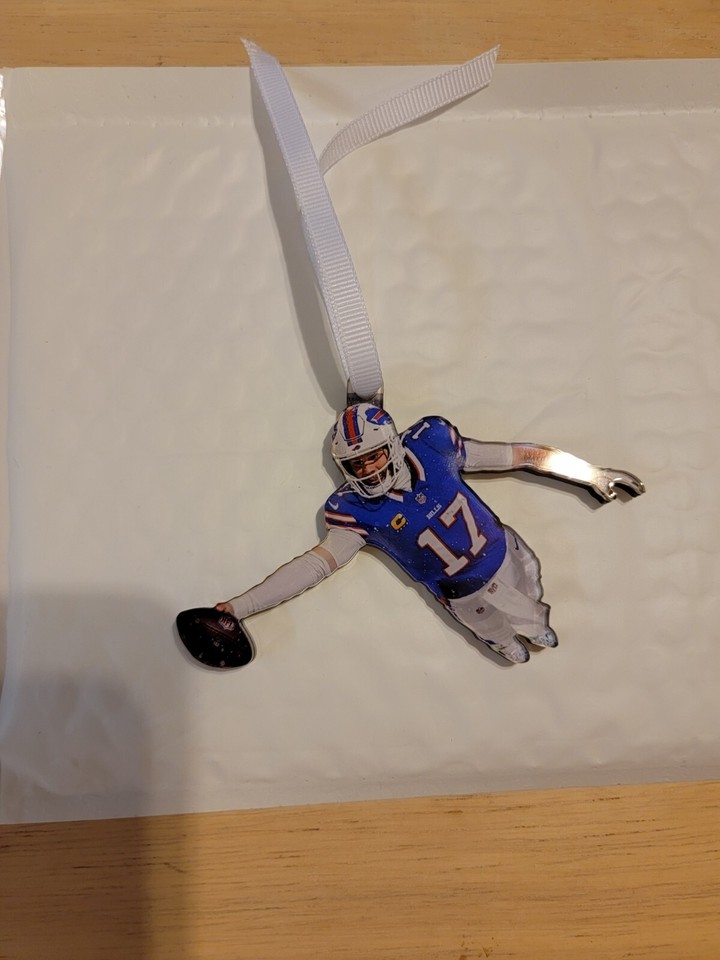 Josh Allen Buffalo Bills Christmas Tree NFL Ornament Laser Cut Snow ...
