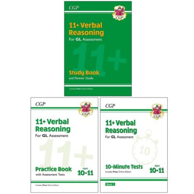 CGP 11+ Verbal Reasoning for GL Assessment 3 Books Collection Set (11 ...