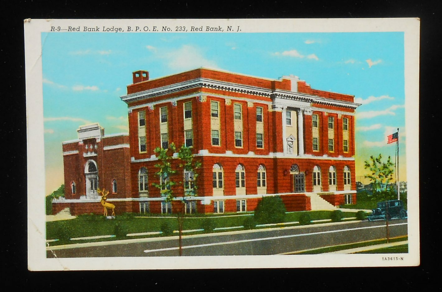 1920s Red Bank Lodge BPOE Elks No. 233 Red Bank NJ Monmouth Co Postcard ...