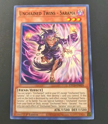Yu-Gi-Oh! Unchained Twins - Sarama Common Card ETCO-EN029 1st Edition ...