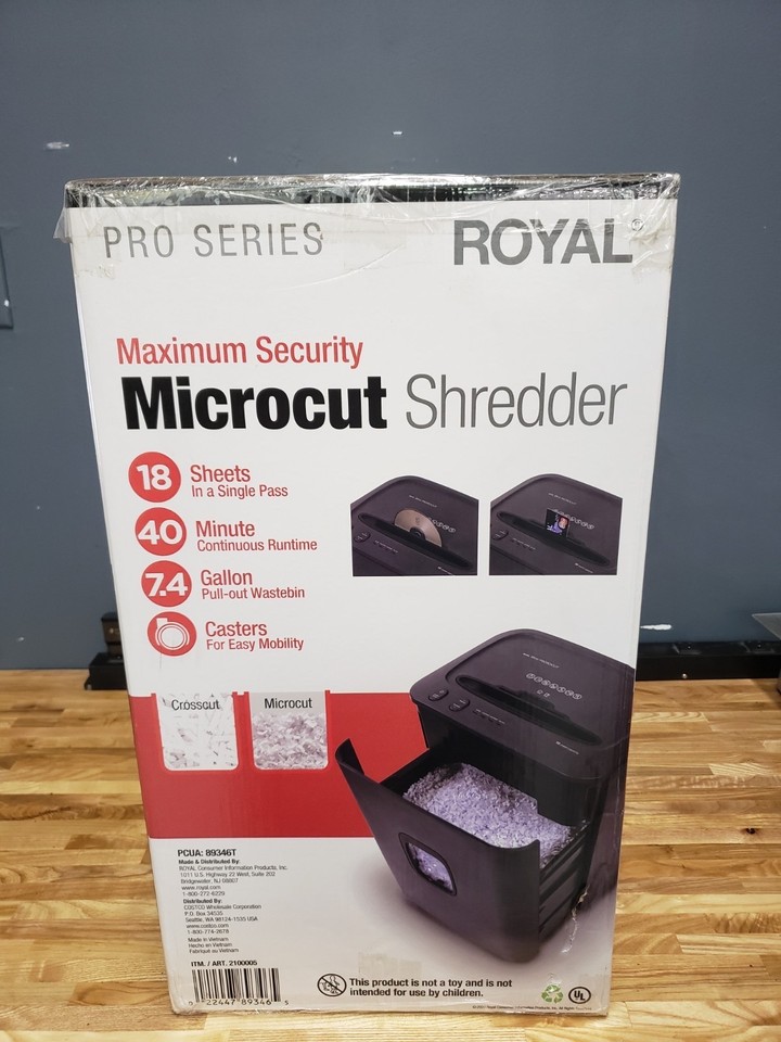 Royal 18MC Pro Series Max Security Microcut Paper Shredder - Tested | eBay