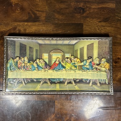 Vintage 3D Last Supper Picture Raised Framed Relief Jesus and the ...