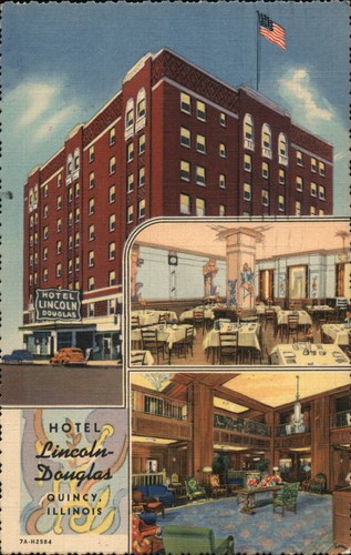 Quincy,IL Hote Lincoln-Douglas Teich 1939 Adams County Curt Linen ...