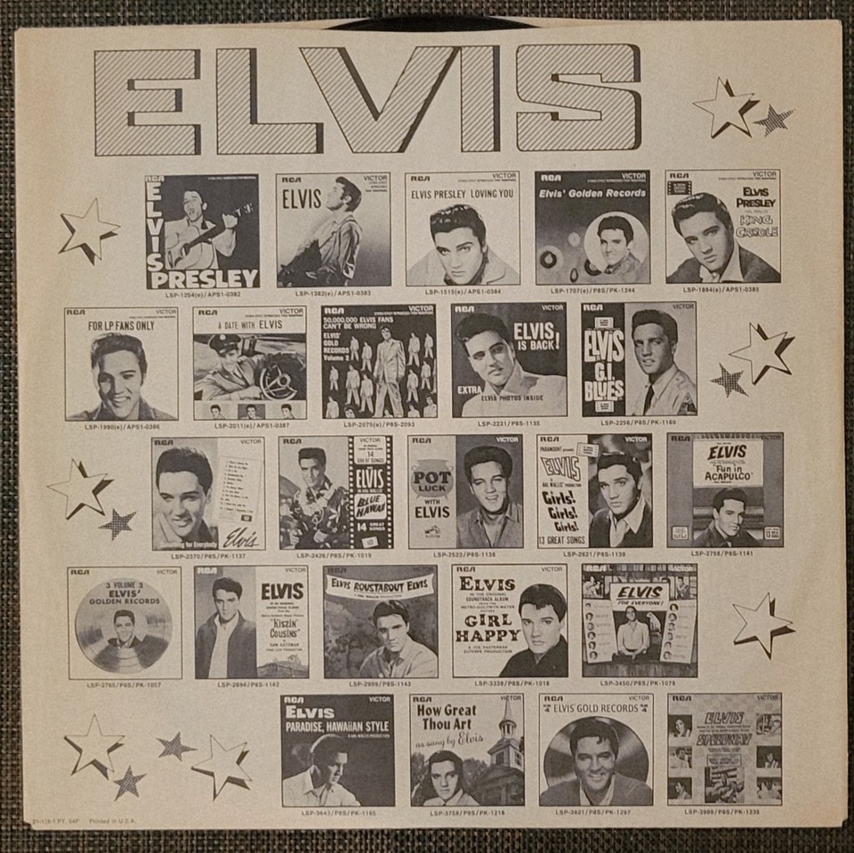 ELVIS PRESLEY For LP Fans Only - 1976 LP RCA Victor Reissue MINT + FREE ...