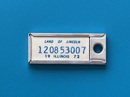 Illinois License Plate DAV Tag 1972 Disabled American Veterans Keychain ...