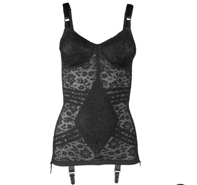 Rago 38B Black 6 Garter Open All In 1 Extra Firm Shaper Style 9357 NWOT ...