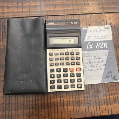 Casio Fx-82B Scientific Calculator Vintage 1980s With Case & Manual ...