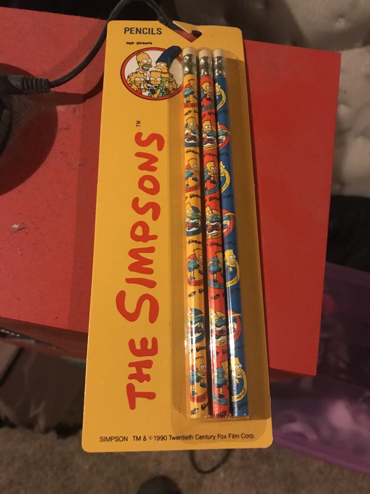 The Simpsons Pencils Package of 3 Vintage 1990 New NIP | eBay