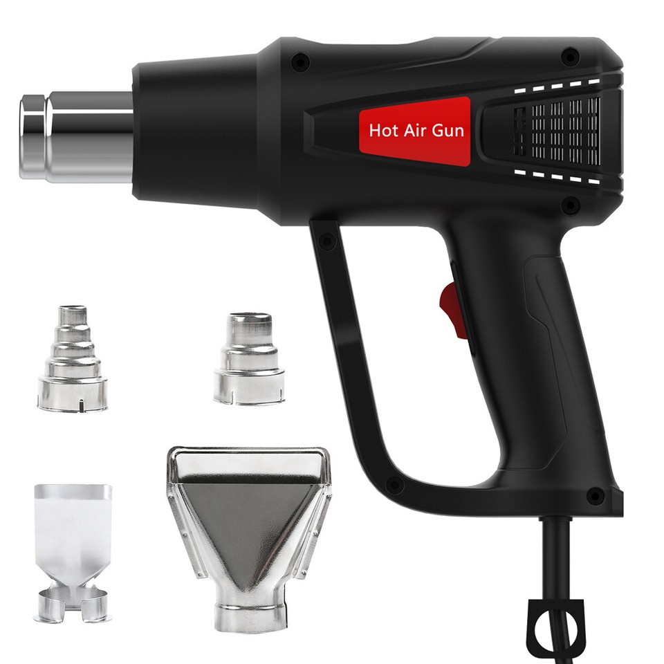 2000W Heat Gun Hot Air Gun Dual Temperature Settings + 4 Nozzles High ...