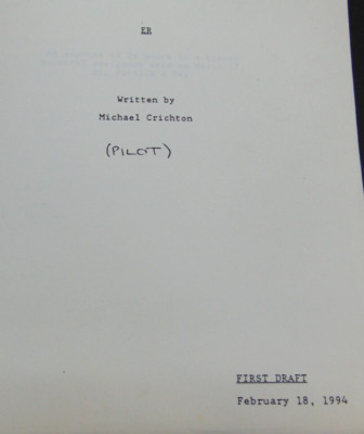 E.R Pilot First Draft Shooting Script Screenplay | eBay