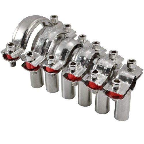 19mm to 89mm Sanitary Bracket Pipe Fitting Ajustable Clamp stainless ...
