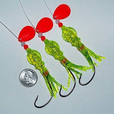 BEST FLUKE FLOUNDER B2 SQUID FISHING RIGS LURES GAMAKATSU SEA BASS COD ...