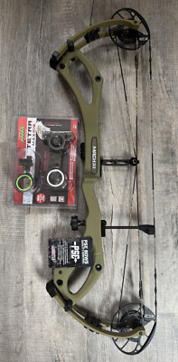 PSE Mach 33 EC2 RH 70LB Green Olive Carbon Bow With HHA Green Cerakote ...