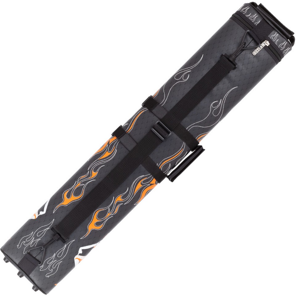 Outlaw OLB35D Stitch Flames 3x5 Hard Pool Cue Case Billiard Stick ...