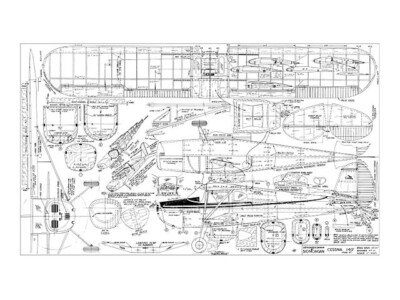 Cessna 140 RC .45 65" Wingspan RC Model Airplane Printed Plans ...