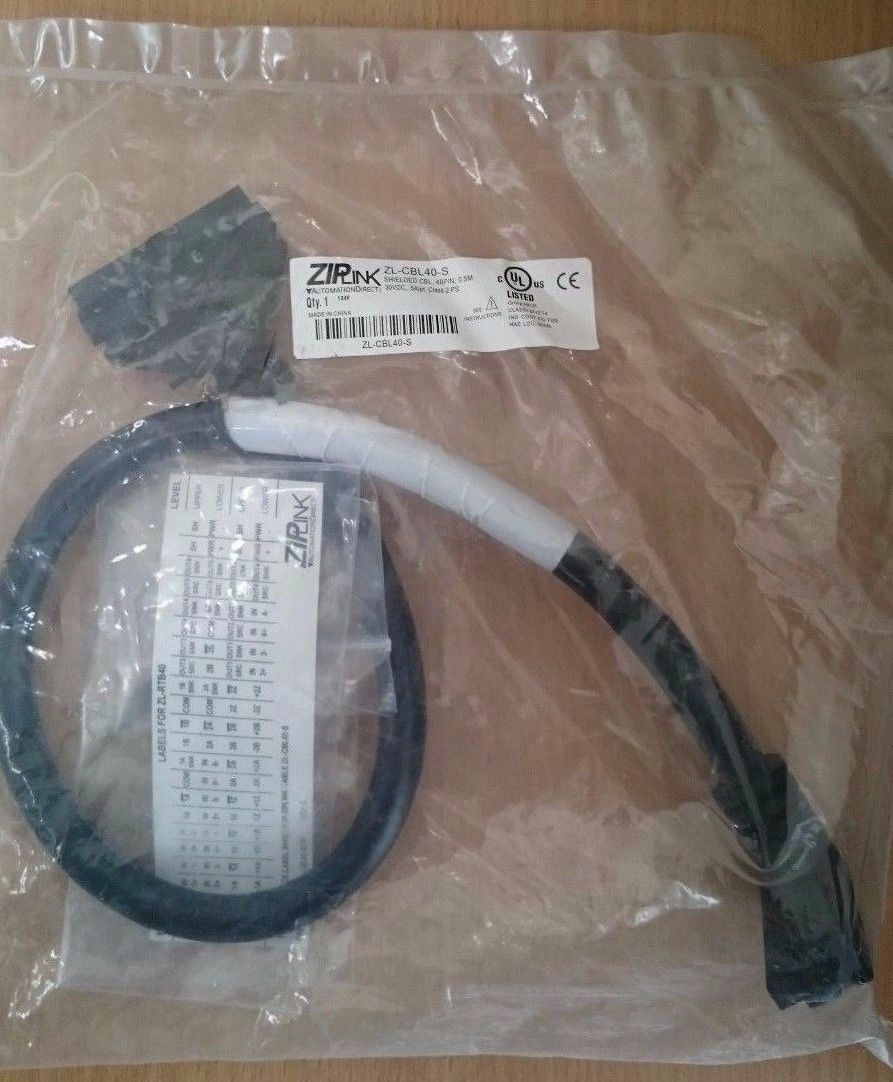 ZIPLink Automation Direct ZL-CLBL40-S Cable 40 Pin I/O PLC 24AWG 0.5m ...