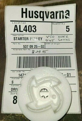 husqvarna chainsaw 445 450 non E series new OEM starter cable drum ...