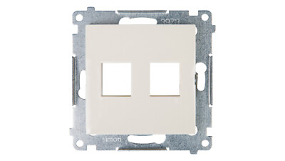 Simon 54 Cache pour prise double ICT 2xRJ Keystone plat crème DKP2.01 ...