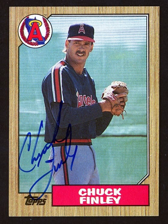 Chuck Finley Auto Signed 1987 Topps California Angels Card #446 | eBay