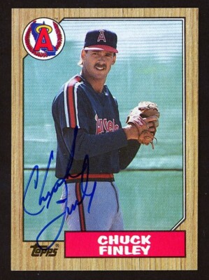 Chuck Finley Auto Signed 1987 Topps California Angels Card #446 | eBay