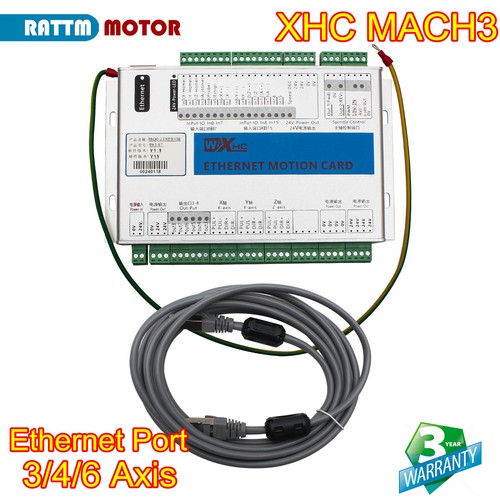 3/4/6 Axis Ethernet Port Breakout Board XHC MACH3 CNC Motion Controller ...
