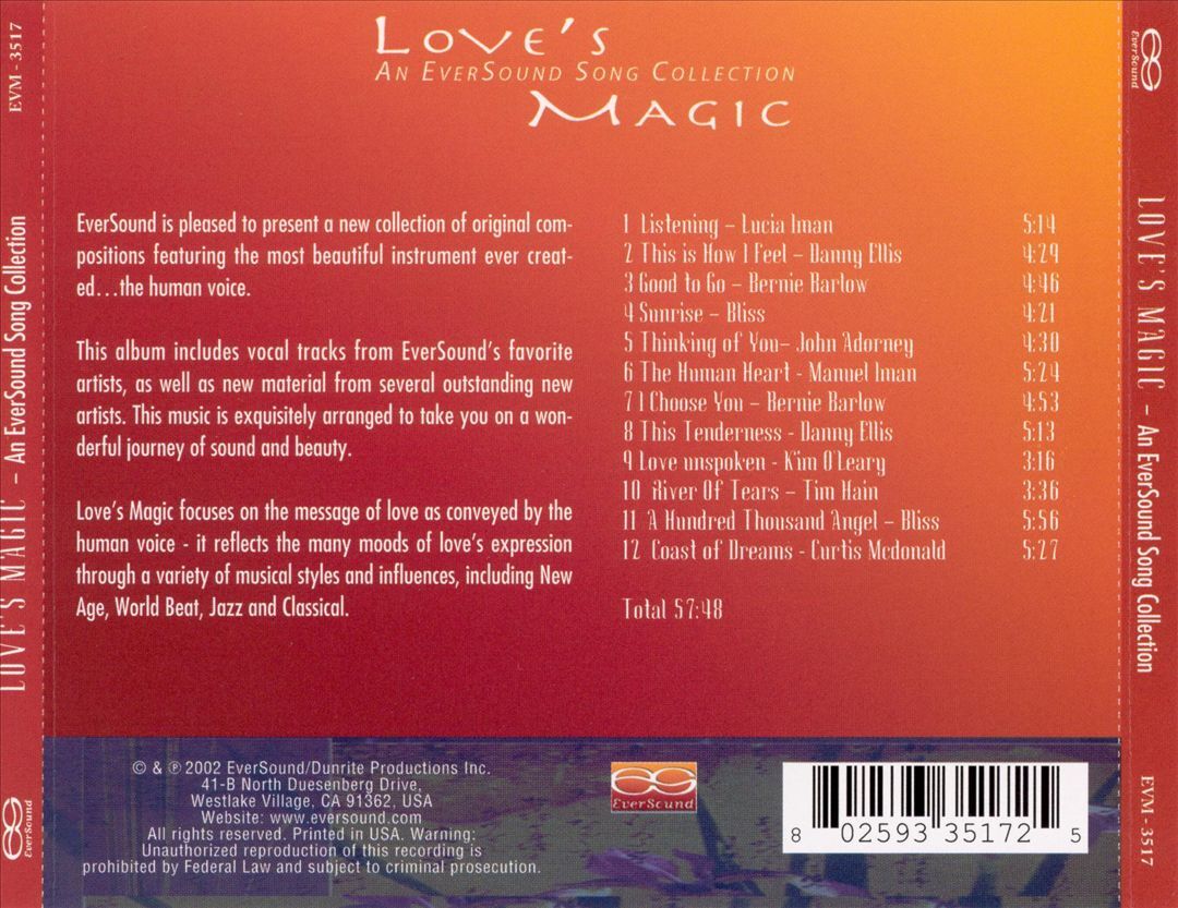 VARIOUS ARTISTS - LOVE'S MAGIC: AN EVERSOUND COLLECTION NEW CD ...