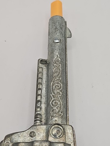 Vtg Gabriel Cap Gun Toy with Fur Cowhide Studded Holster w Silver Tone ...