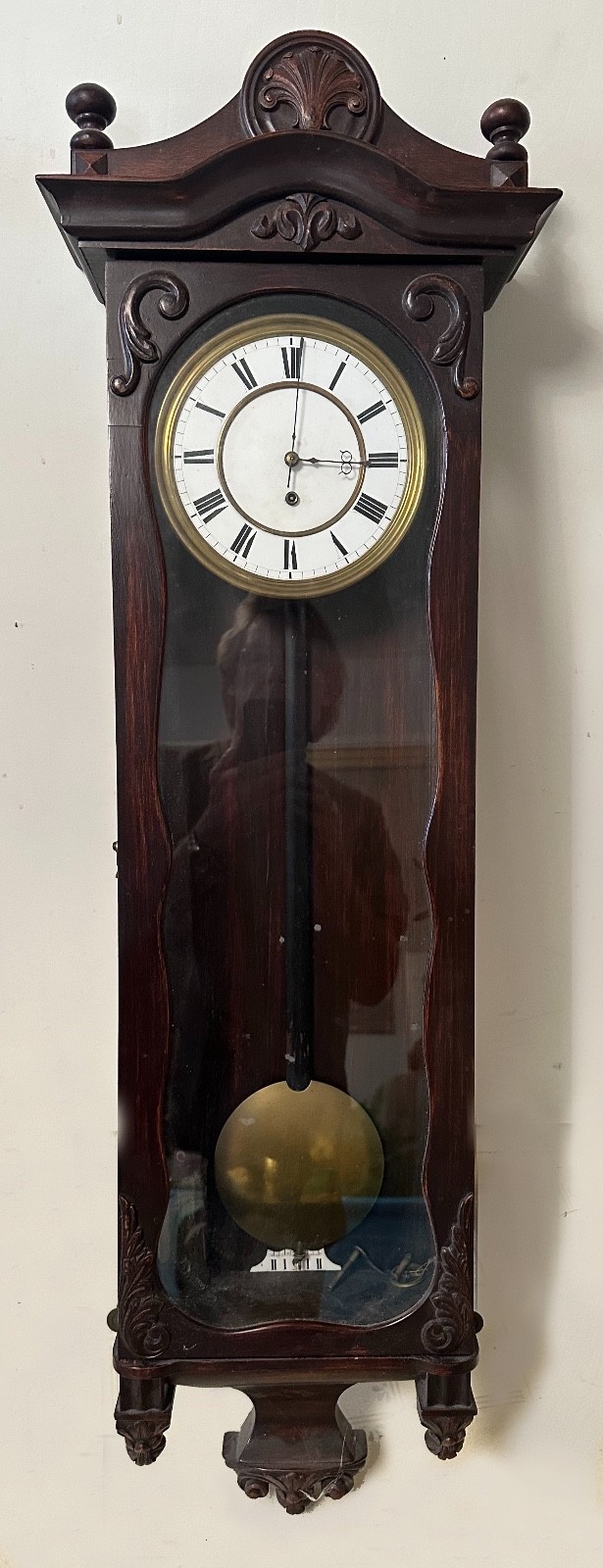 Antique Vintage pendulum Clock Wood case in perfect condition and ...