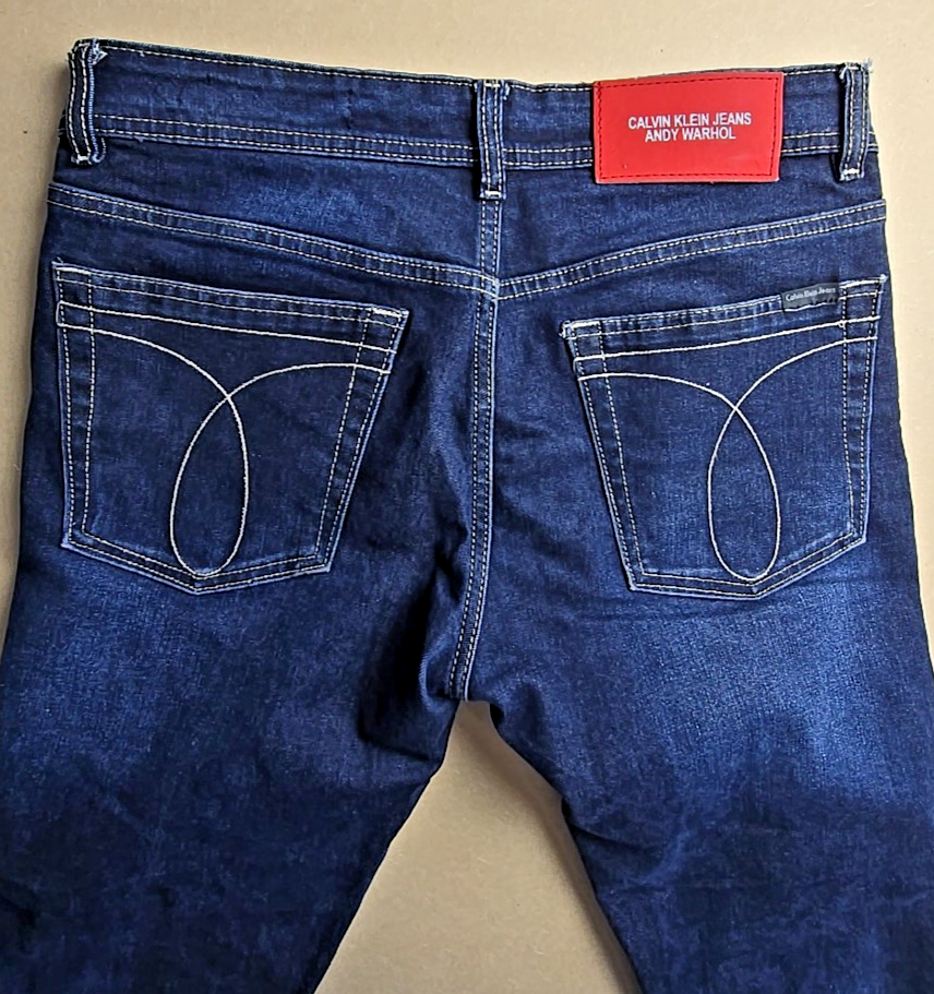 Calvin Klein Jeans Andy Warhol Women's Size 32 Blue Denim Cotton ...